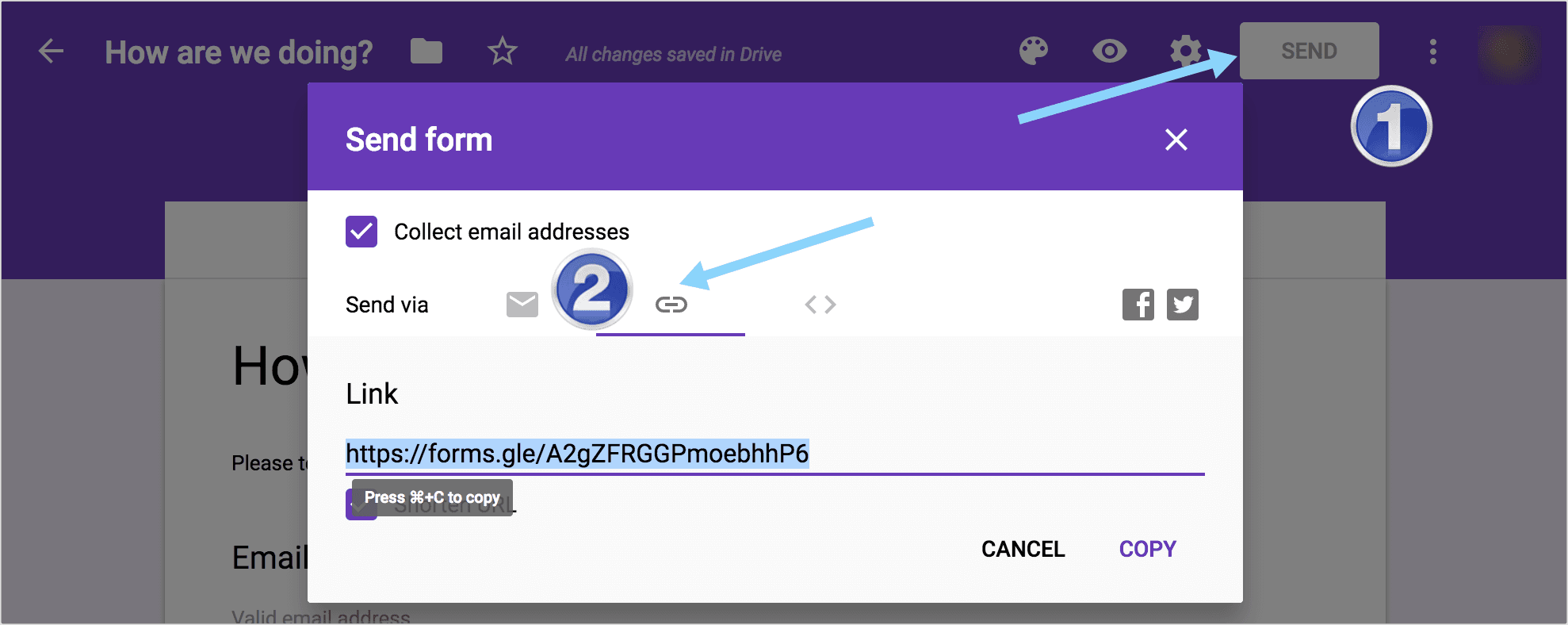 How To Share A Google Form To Collect More Answers To Your Survey Free 
